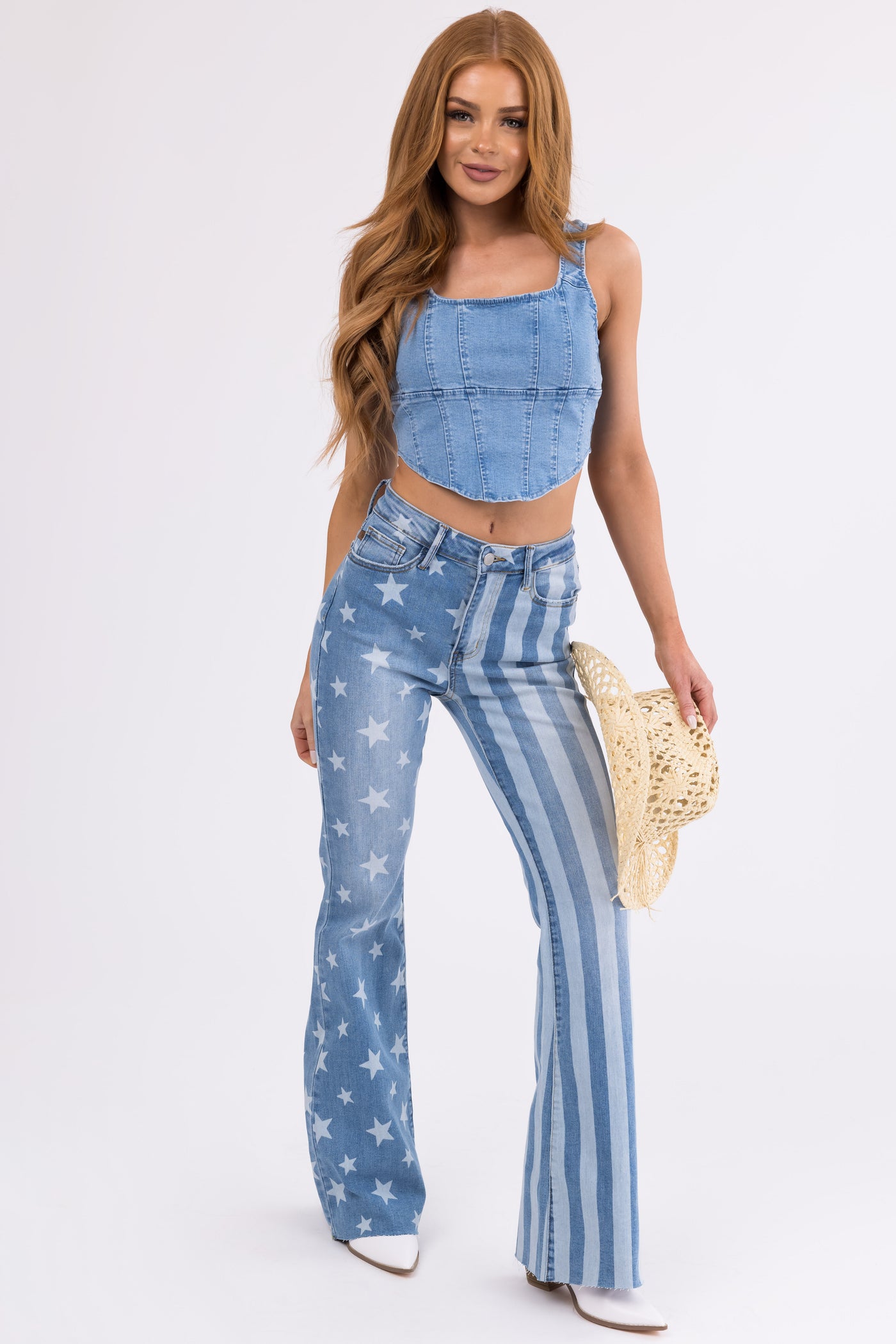 Judy Blue Stars And Stripes HW Jeans | Farm Girls Fancy Frills Judy ...