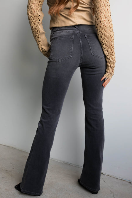 KanCan Graphite High Rise Button Fly Bootcut Jeans | Lime Lush Boutique