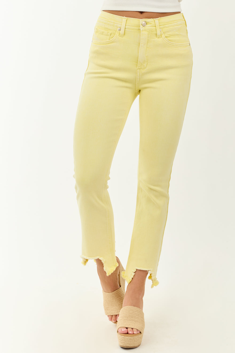 Saige Honeysuckle Tummy Control Stretchy Flare Jeans | Lime Lush Boutique