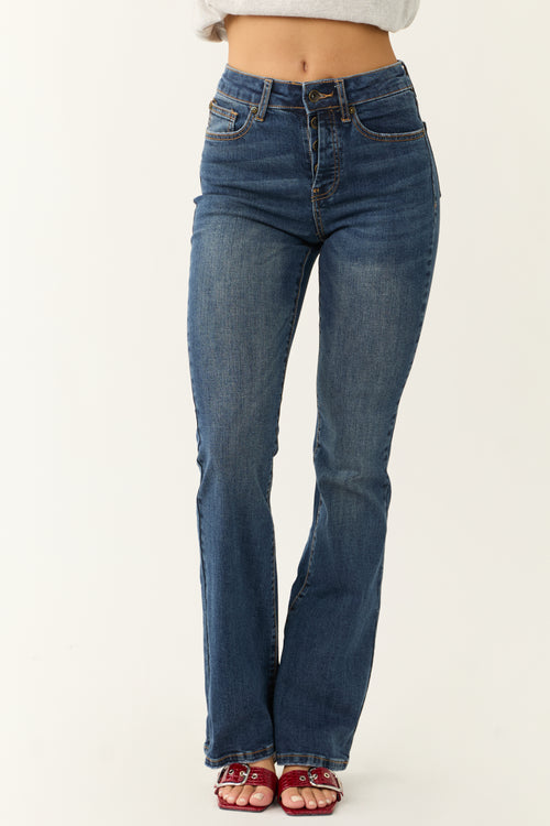 Special A Medium Wash High Rise Bootcut Jeans | Lime Lush Boutique