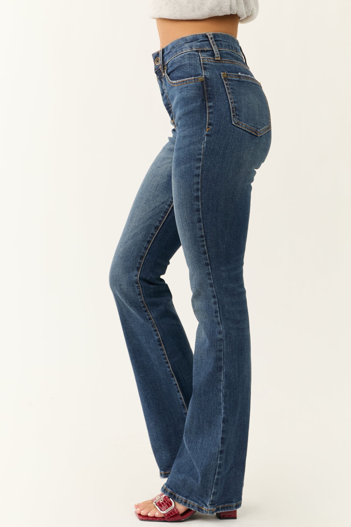 Special A Medium Wash High Rise Bootcut Jeans | Lime Lush Boutique